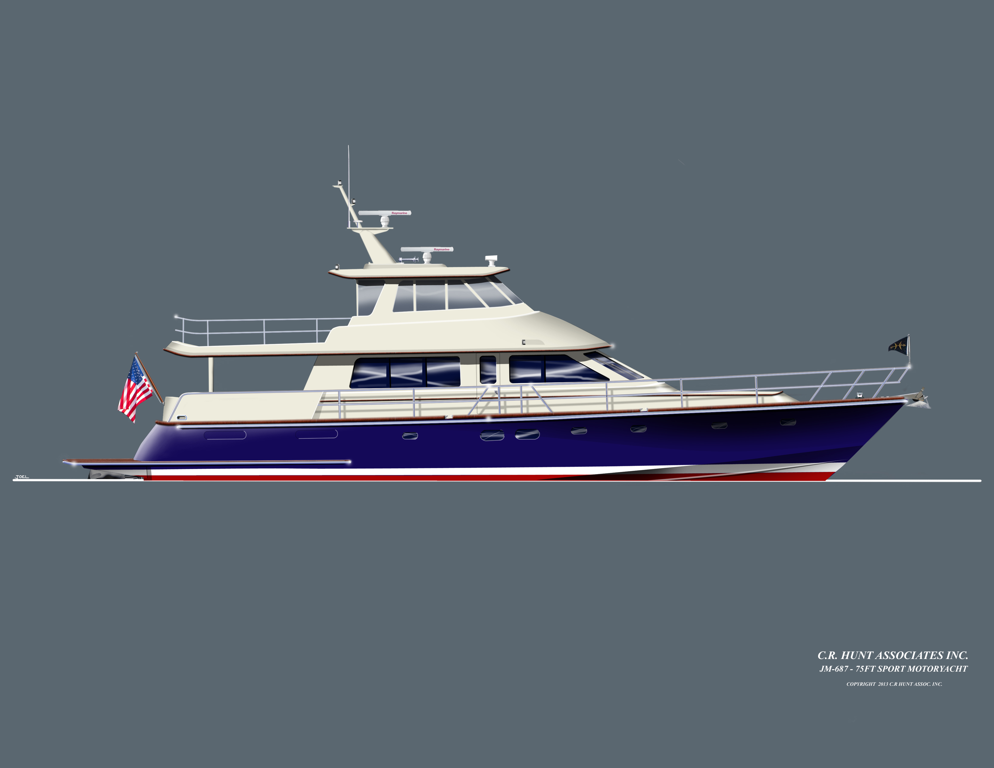 Hunt Yachts to Build 80’' Sport Motoryacht for Experienced Owner